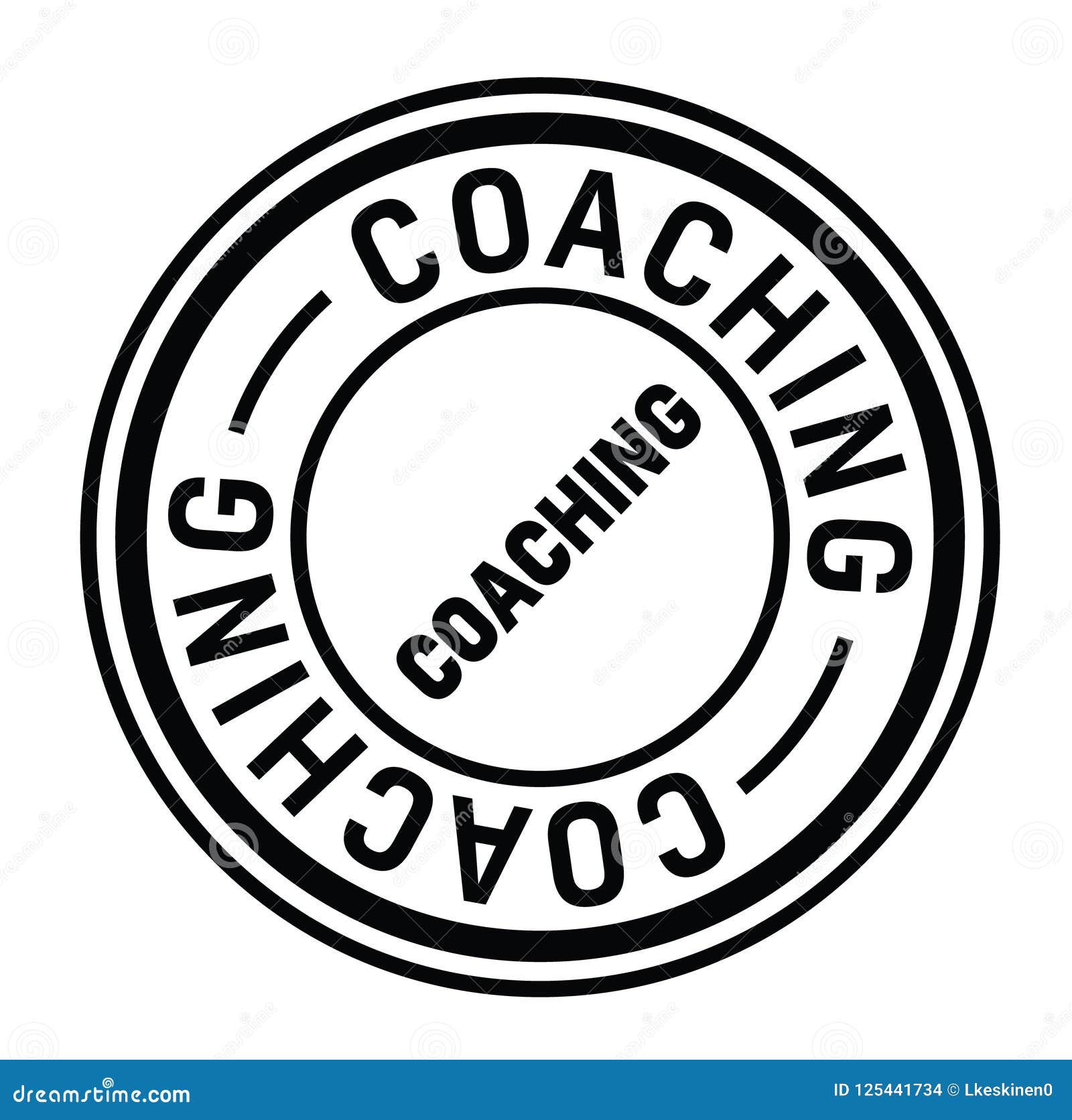 Coaching stamp on white stock vector. Illustration of circle - 125441734