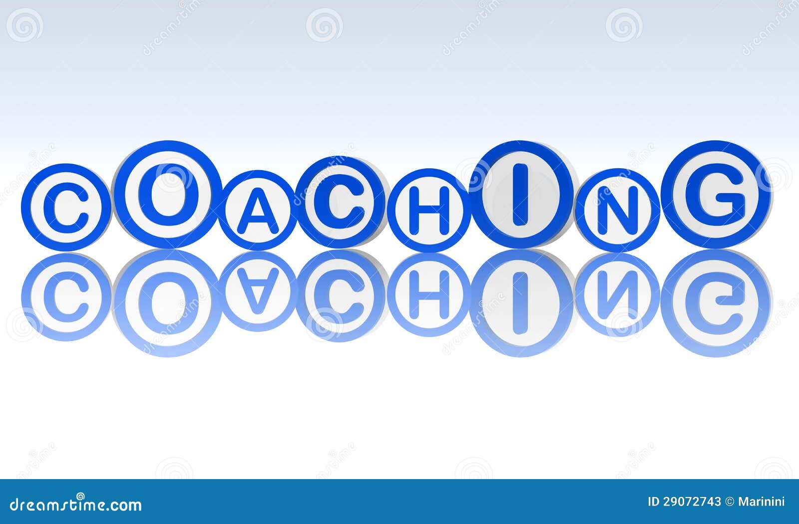 Coaching in blue circles stock illustration. Illustration of expert ...