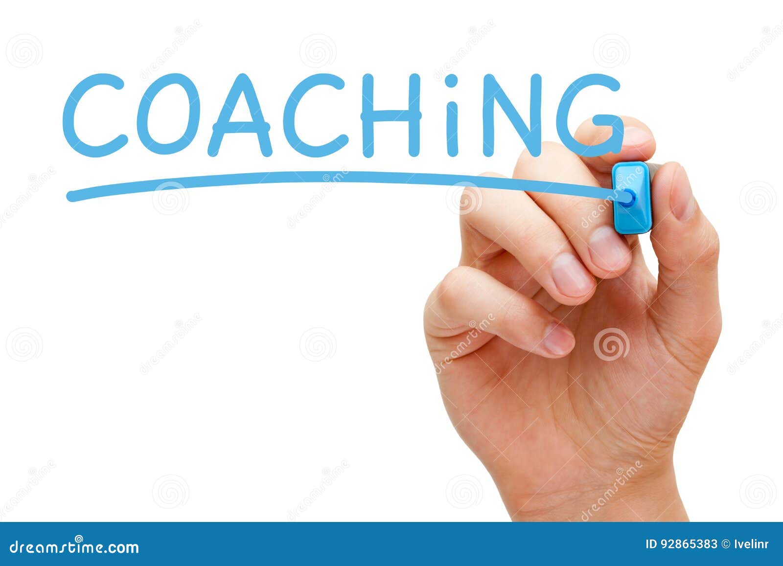 Coaching Blue Marker stock image. Image of business, help - 92865383