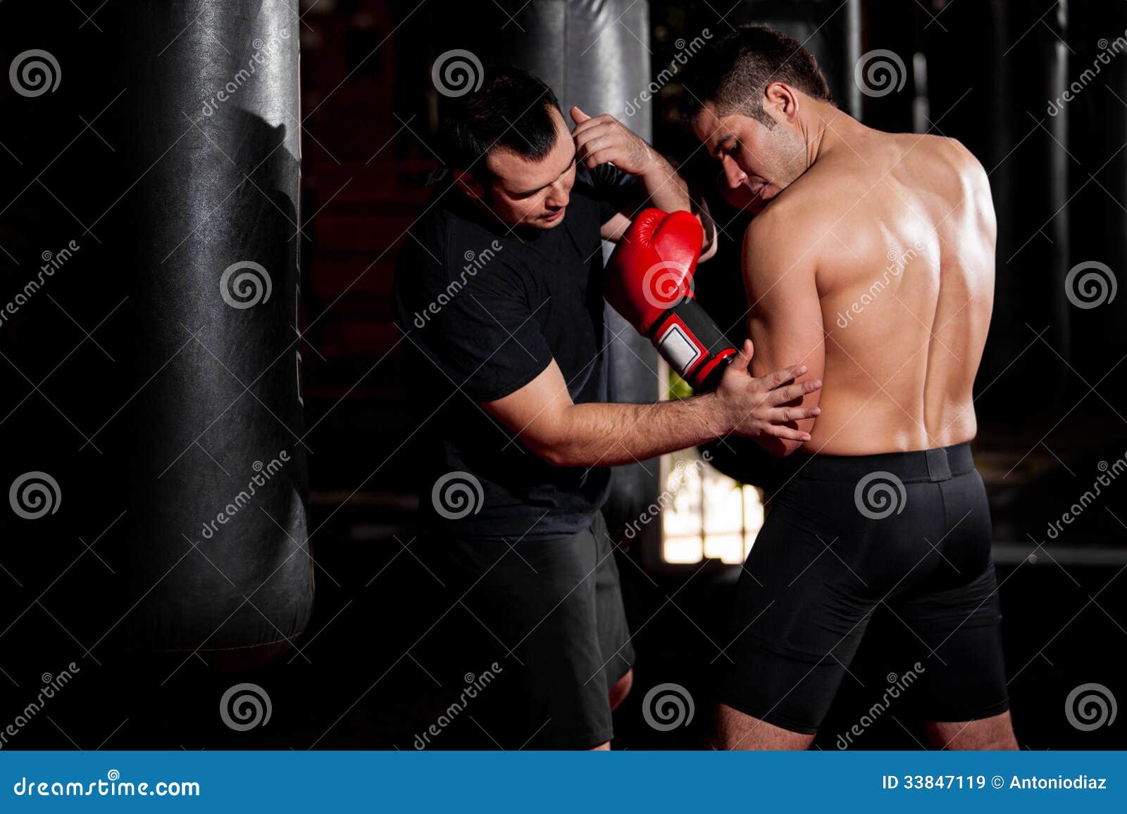 Coaching a boxer at a gym stock image. Image of challenge - 33847119