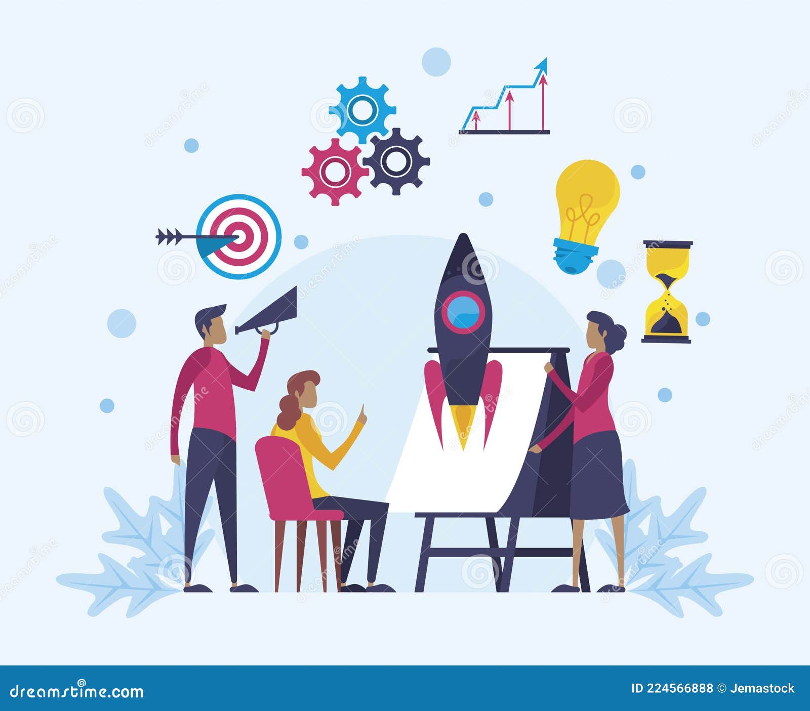 Coaching business teamwork stock vector. Illustration of vector - 224566888