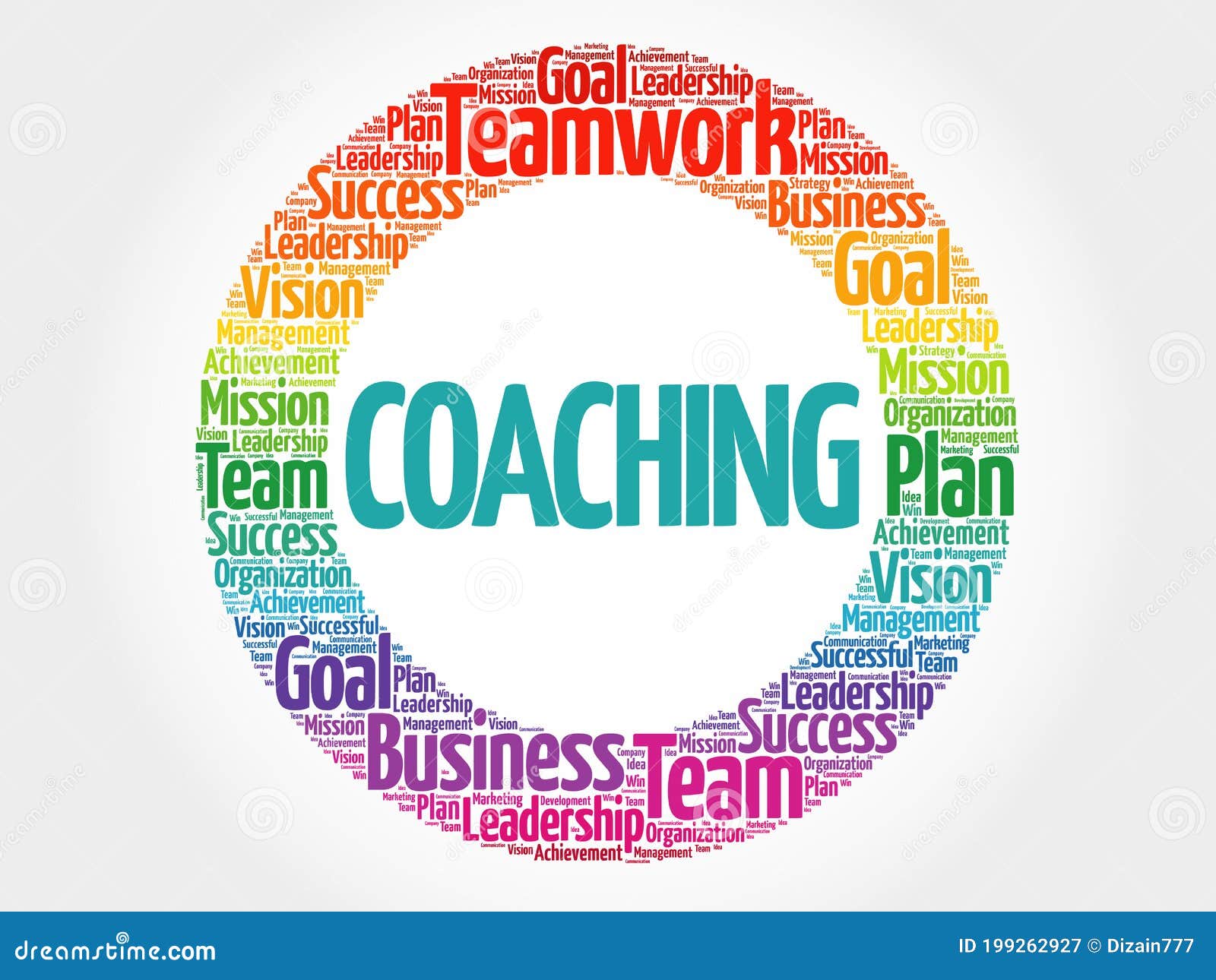 Coaching circle word cloud stock illustration. Illustration of ...