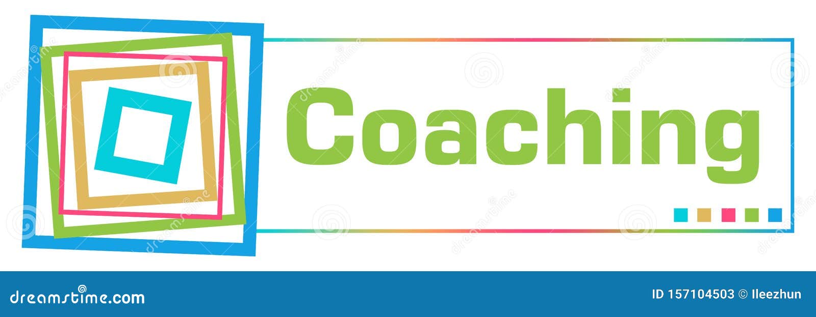 Coaching Colorful Borders Square Horizontal Stock Illustration ...