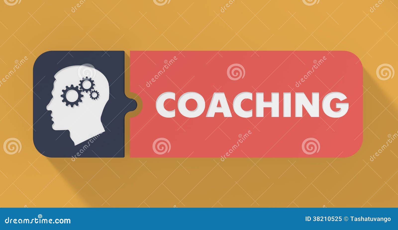 Coaching Concept in Flat Design. Stock Illustration - Illustration of ...