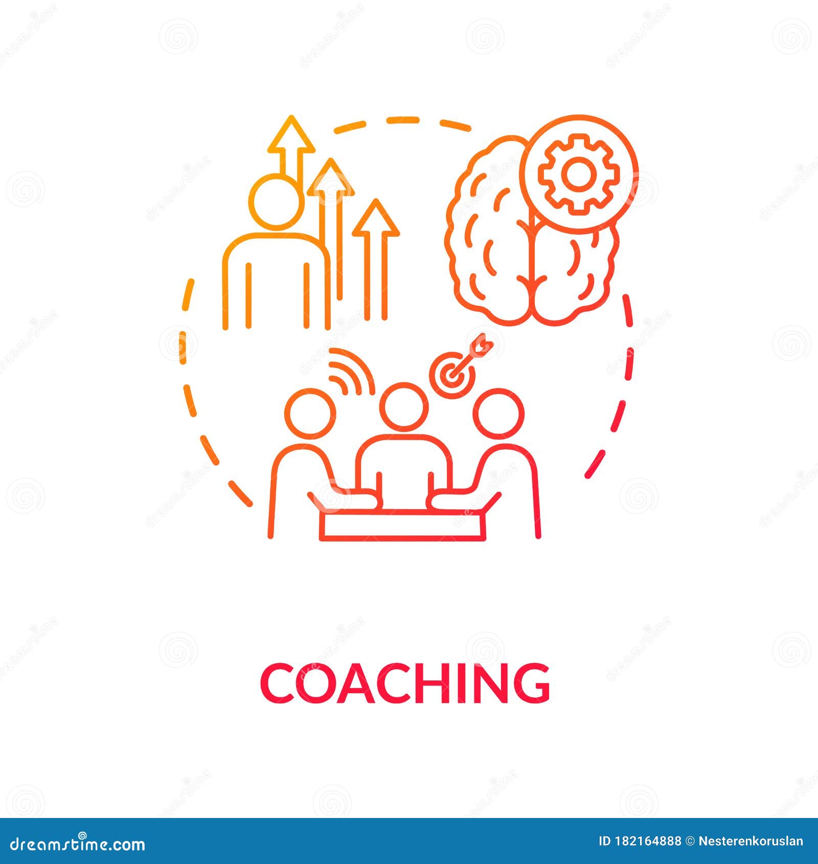 Coaching concept icon stock vector. Illustration of coaching - 182164888 Coaching concept icon stock vector. Illustration of coaching - 182164888