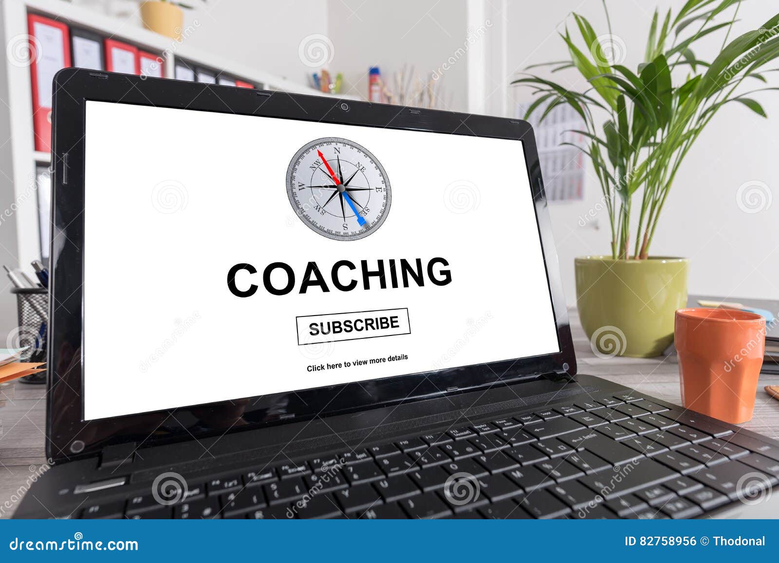 Coaching Concept on a Laptop Stock Photo - Image of work, mentoring ...