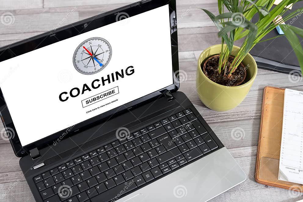 Coaching Concept on a Laptop Stock Photo - Image of laptop, business ...