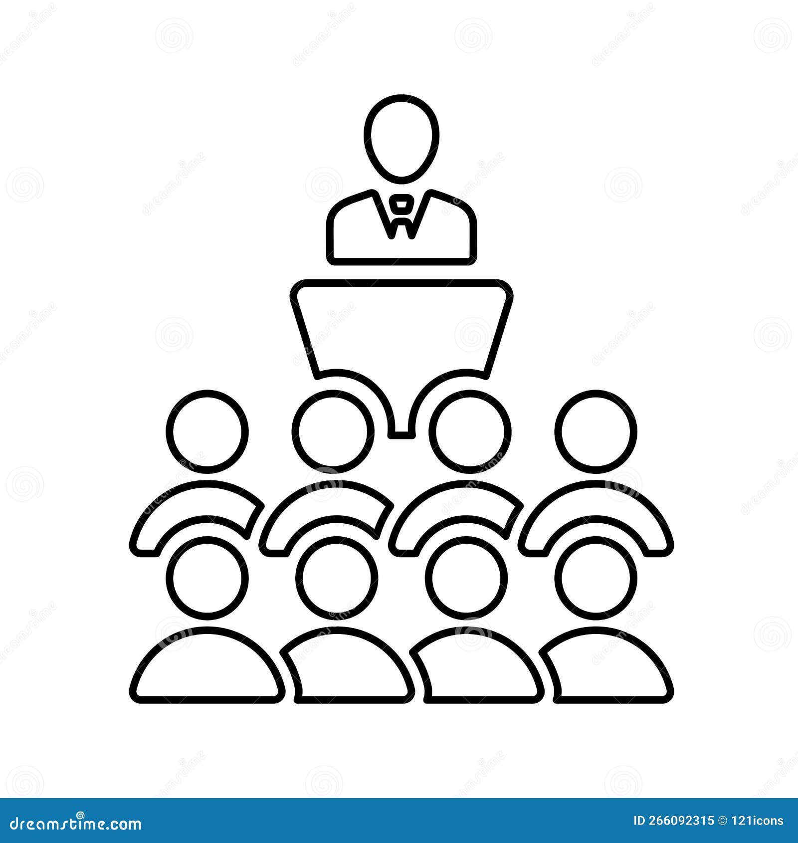 Coaching, Demonstrate, Learning Outline Icon. Line Art Vector Stock ...