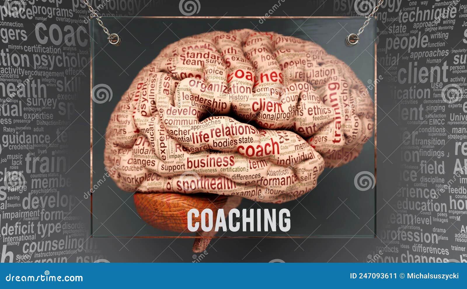 Coaching in human brain stock illustration. Illustration of concepts ...