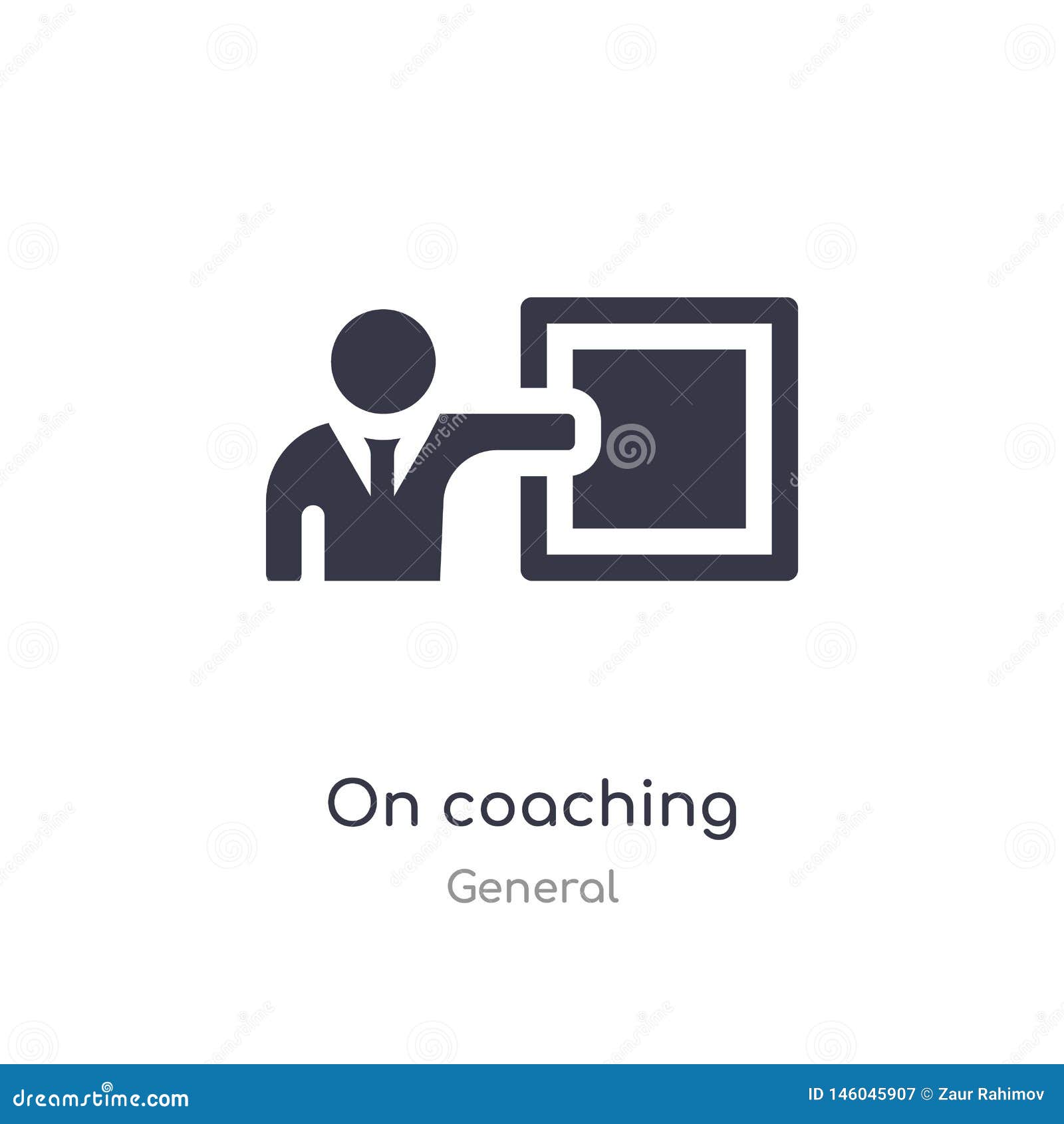 On Coaching Icon. Isolated on Coaching Icon Vector Illustration from ...