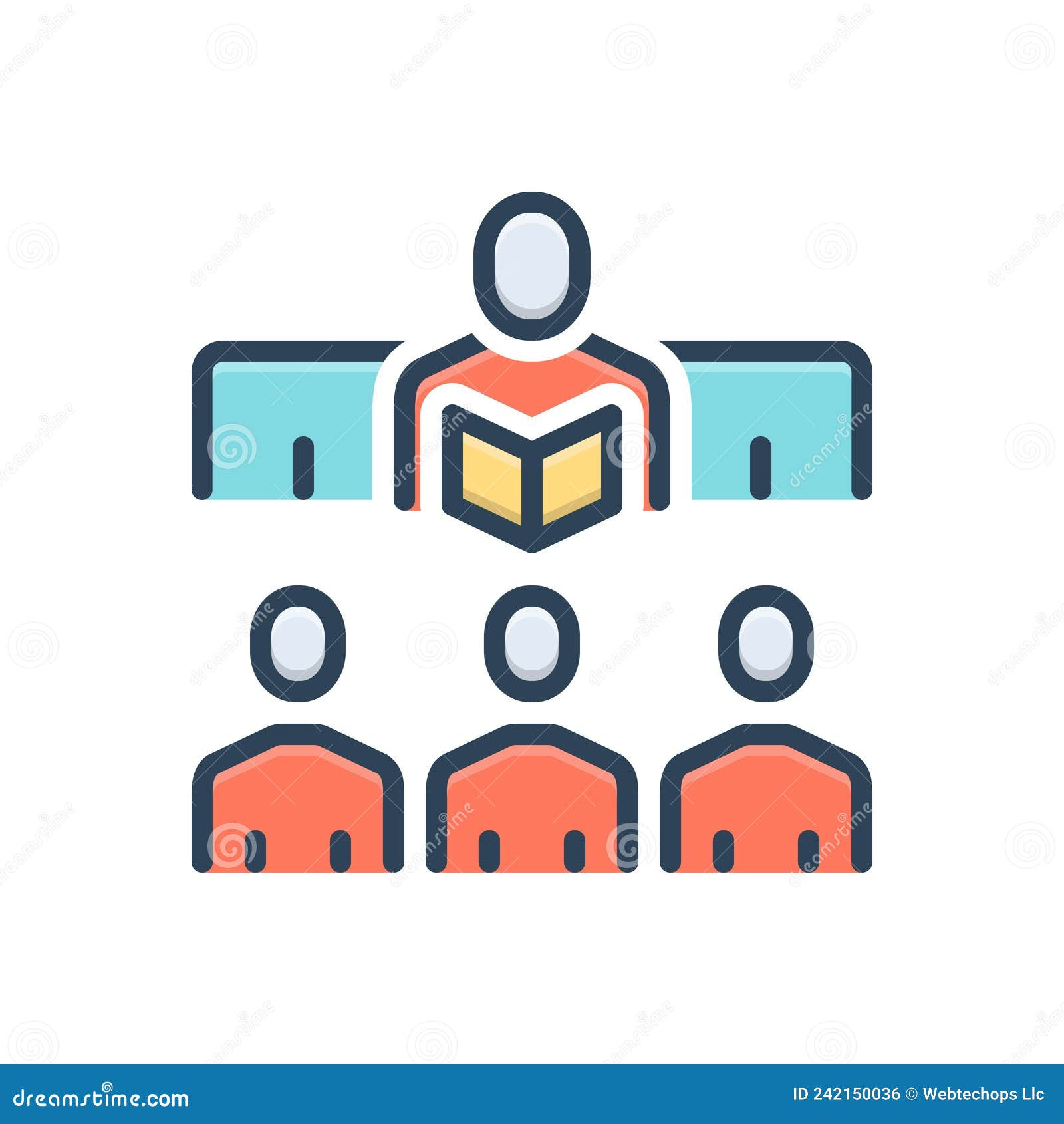 Color Illustration Icon for Coaching, Learn and Teach Stock Vector ...