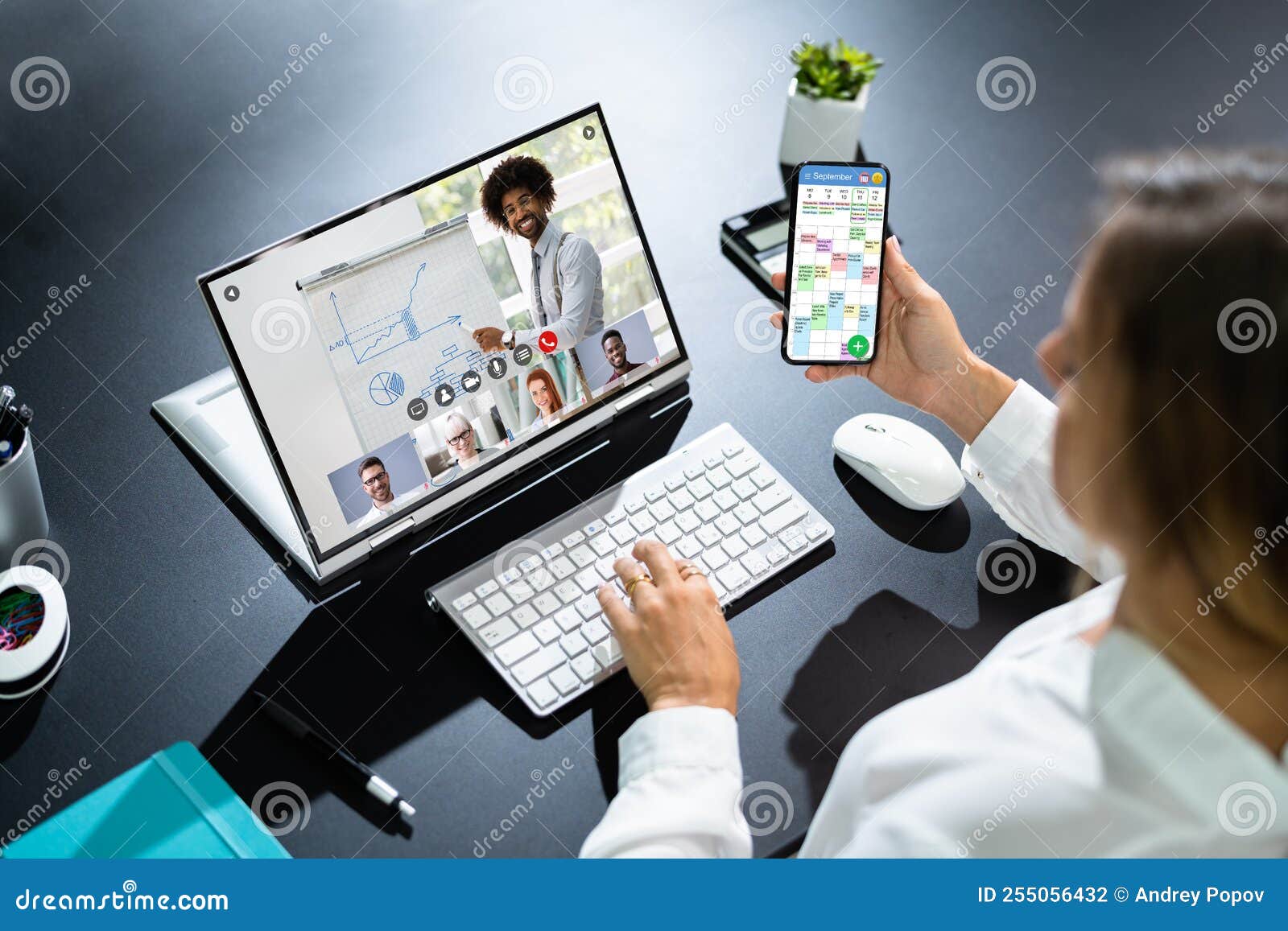 Coaching Lecture and Virtual Remote Training Stock Photo - Image of ...
