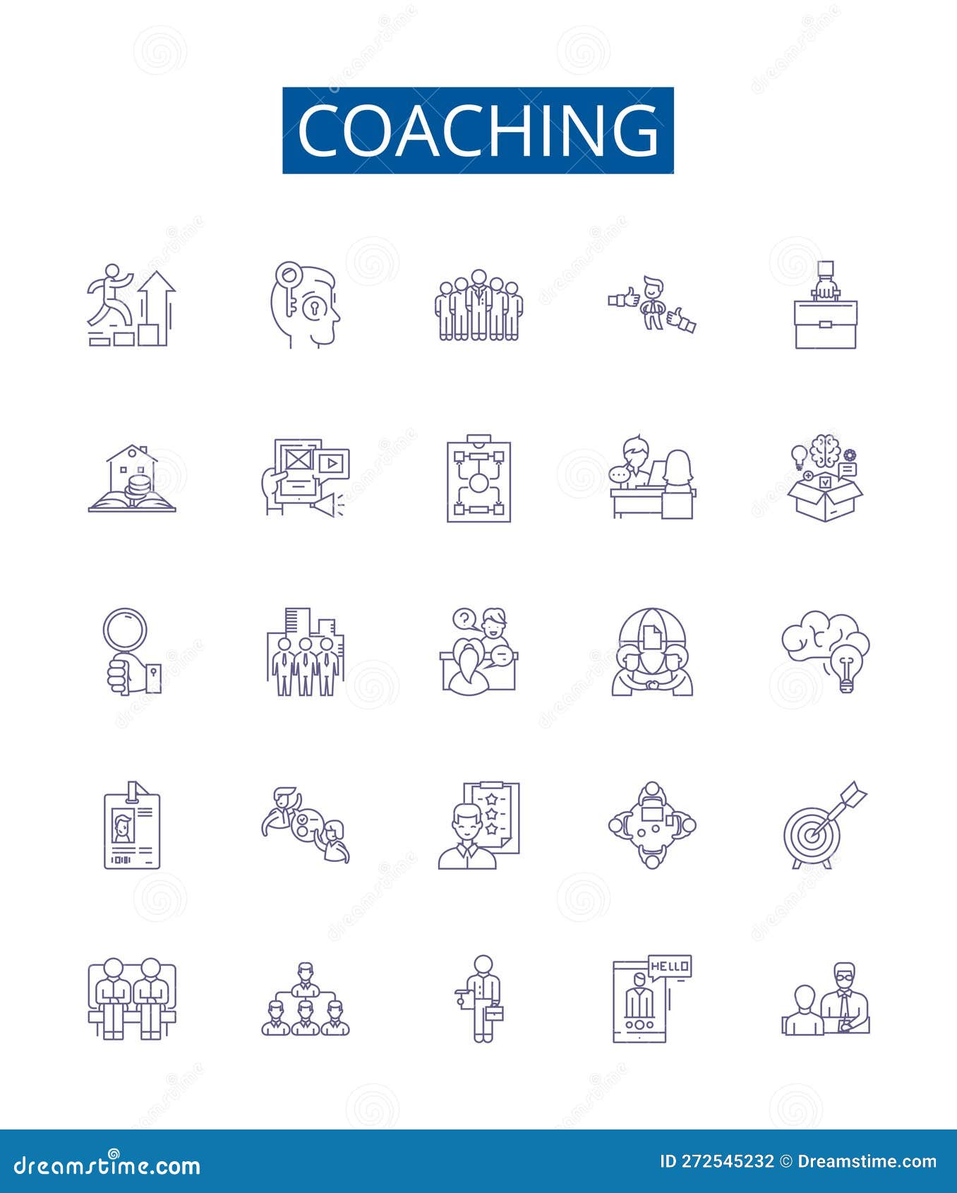 Coaching Line Icons Signs Set. Design Collection Of Mentoring, Guiding ... Coaching Line Icons Signs Set. Design Collection Of Mentoring, Guiding ...