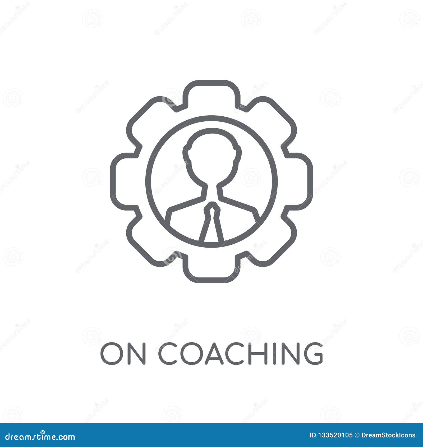 On Coaching Linear Icon. Modern Outline on Coaching Logo Concept Stock ...