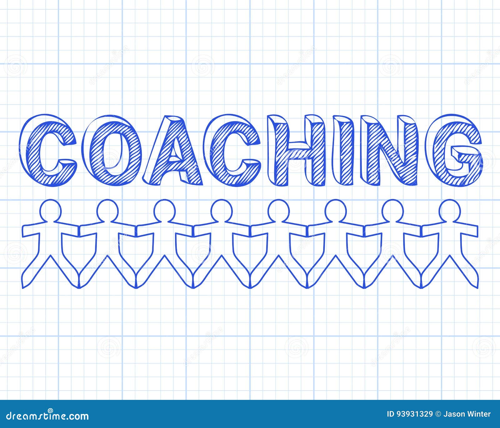 Coaching People Graph Paper Stock Vector - Illustration of people ...