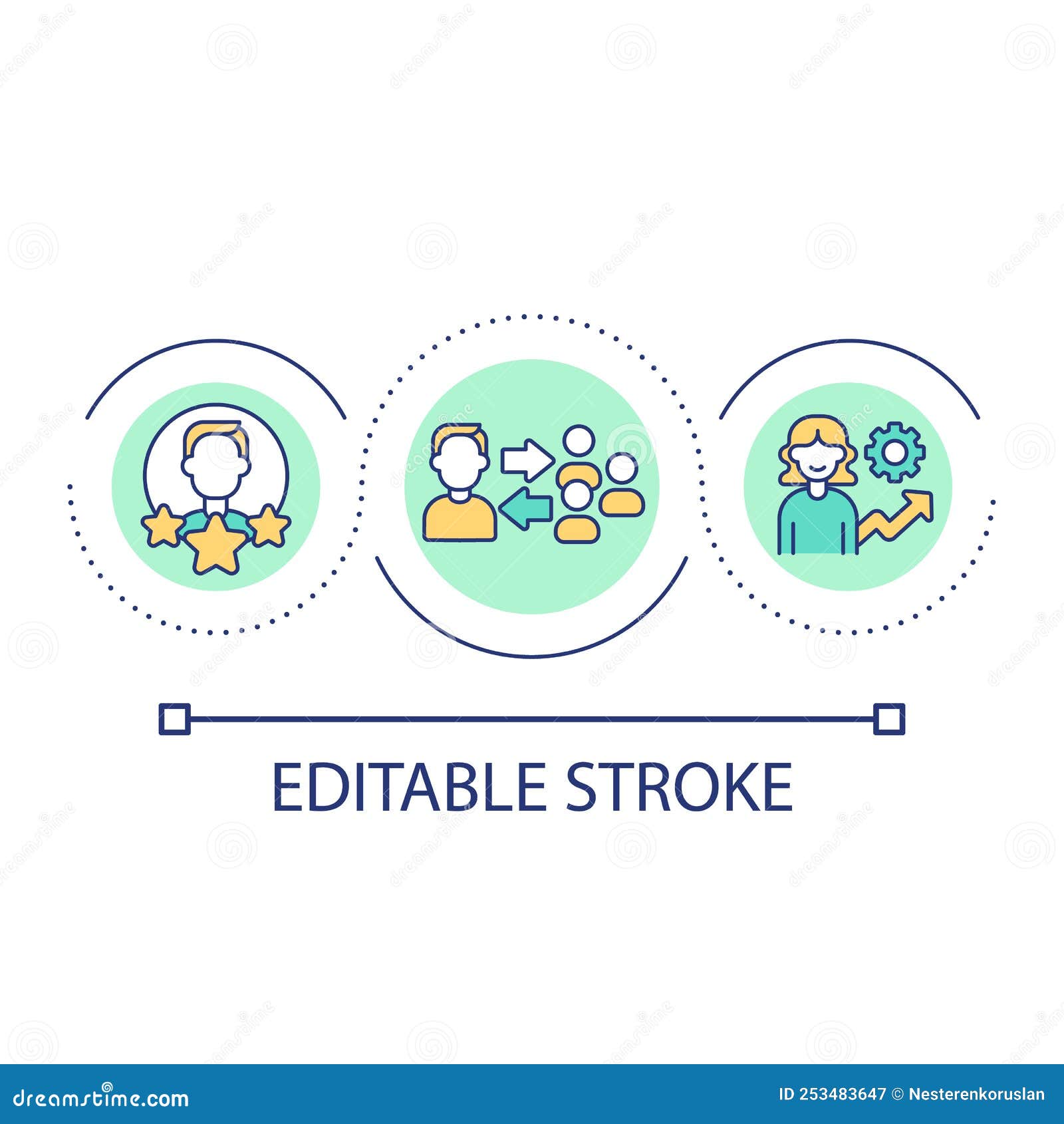 Coaching for Performance Improvement Loop Concept Icon Stock Vector ...