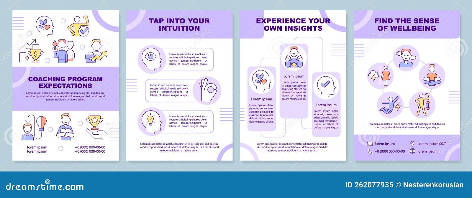 Coaching Program Expectations Brochure Template Stock Vector ...