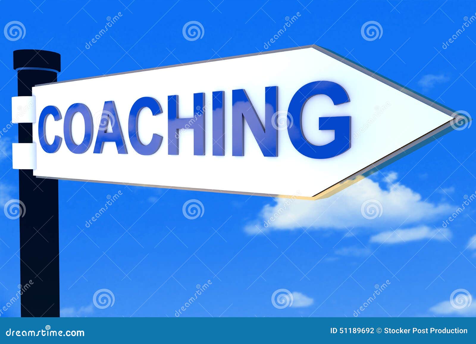 Coaching Road Direction Signs Concept Stock Photo - Image of ...