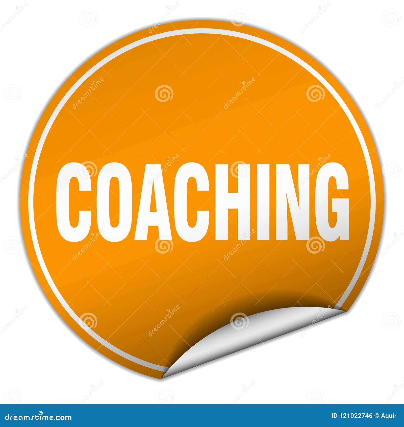 Coaching sticker stock vector. Illustration of sticker - 121022746