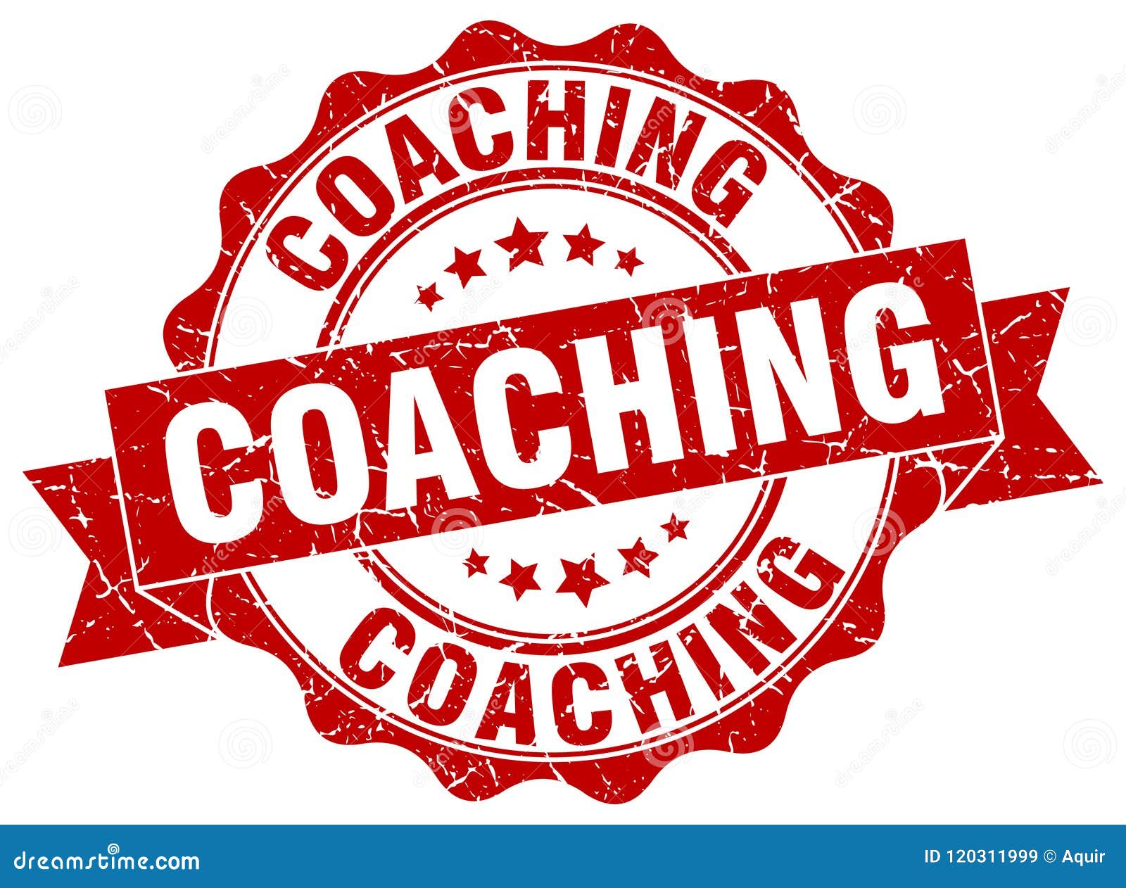 Coaching seal. stamp stock vector. Illustration of sign - 120311999