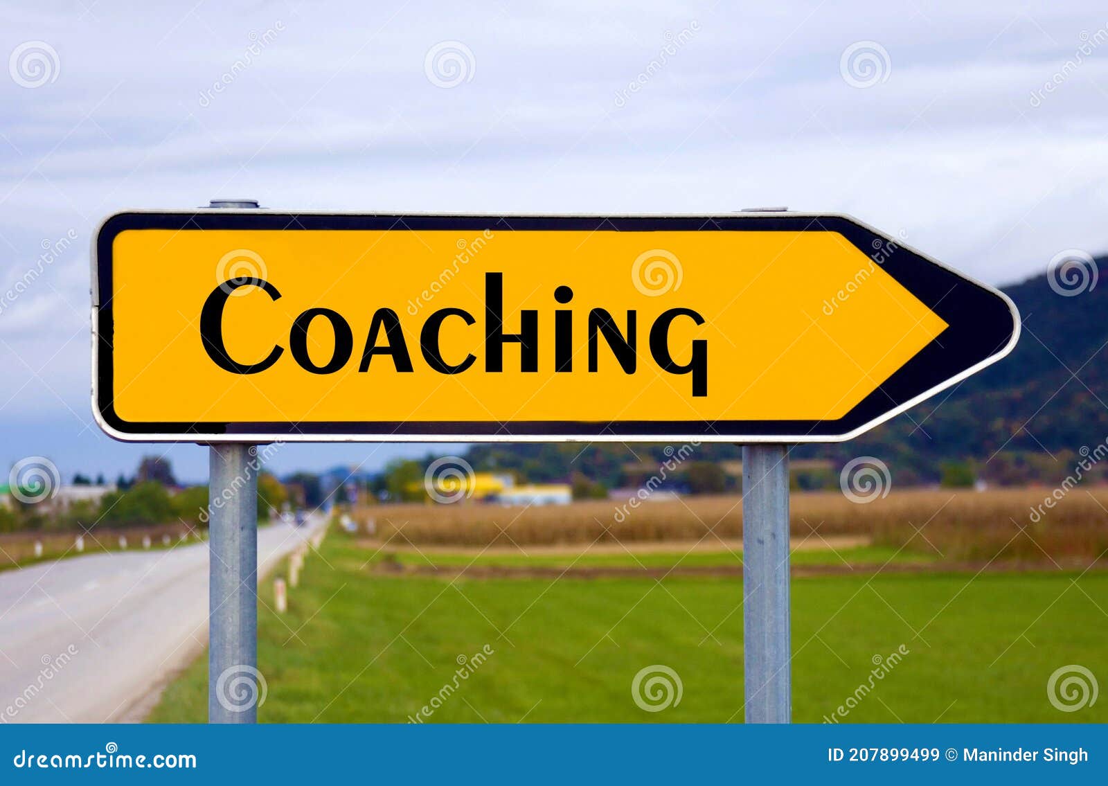 Coaching sign board. stock image. Image of advert, included - 207899499