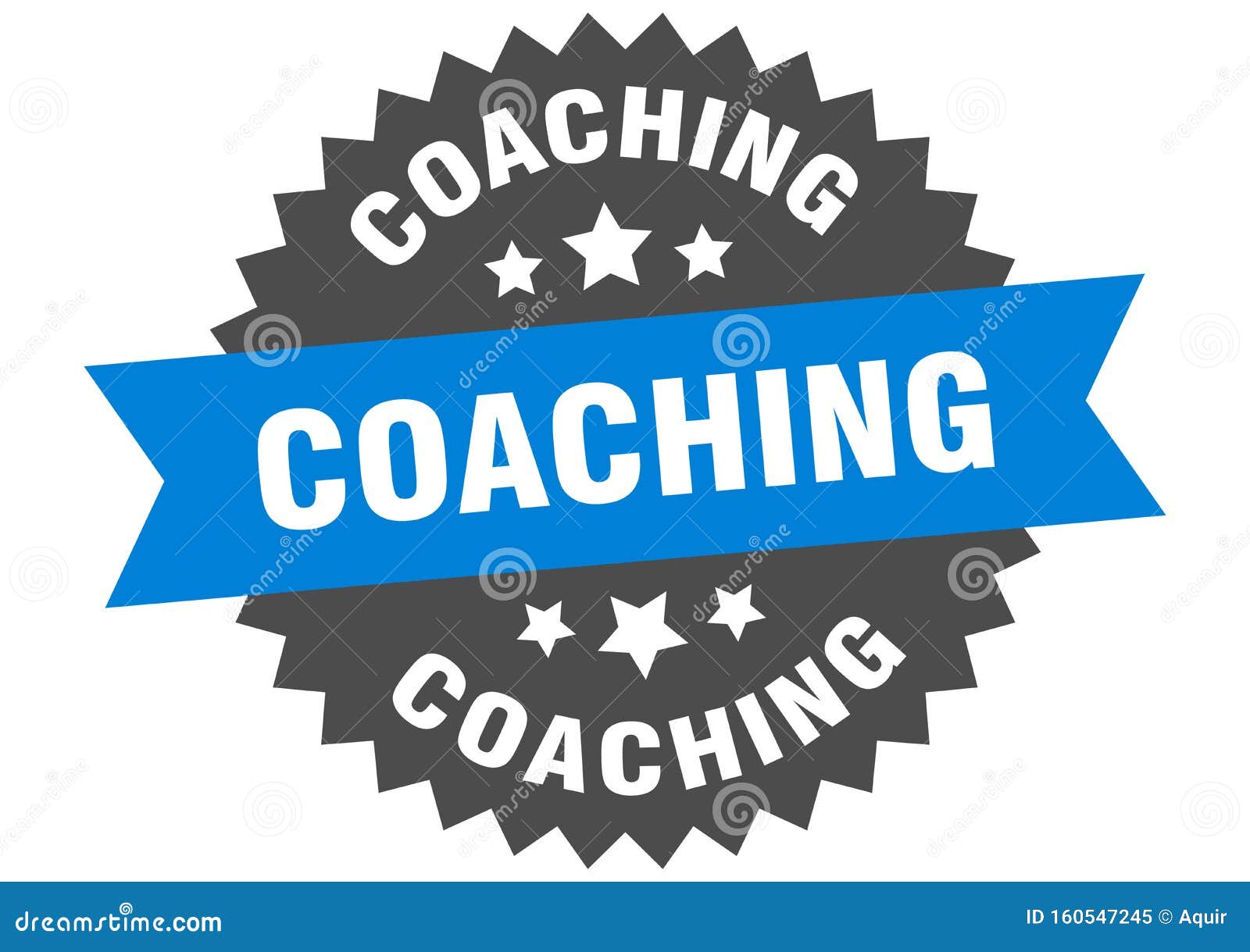 Coaching stock vector. Illustration of grey, emblem - 160547245