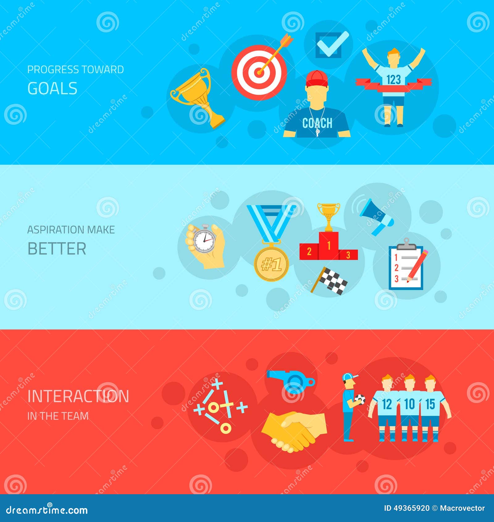 Coaching Sport Banner stock vector. Illustration of player - 49365920