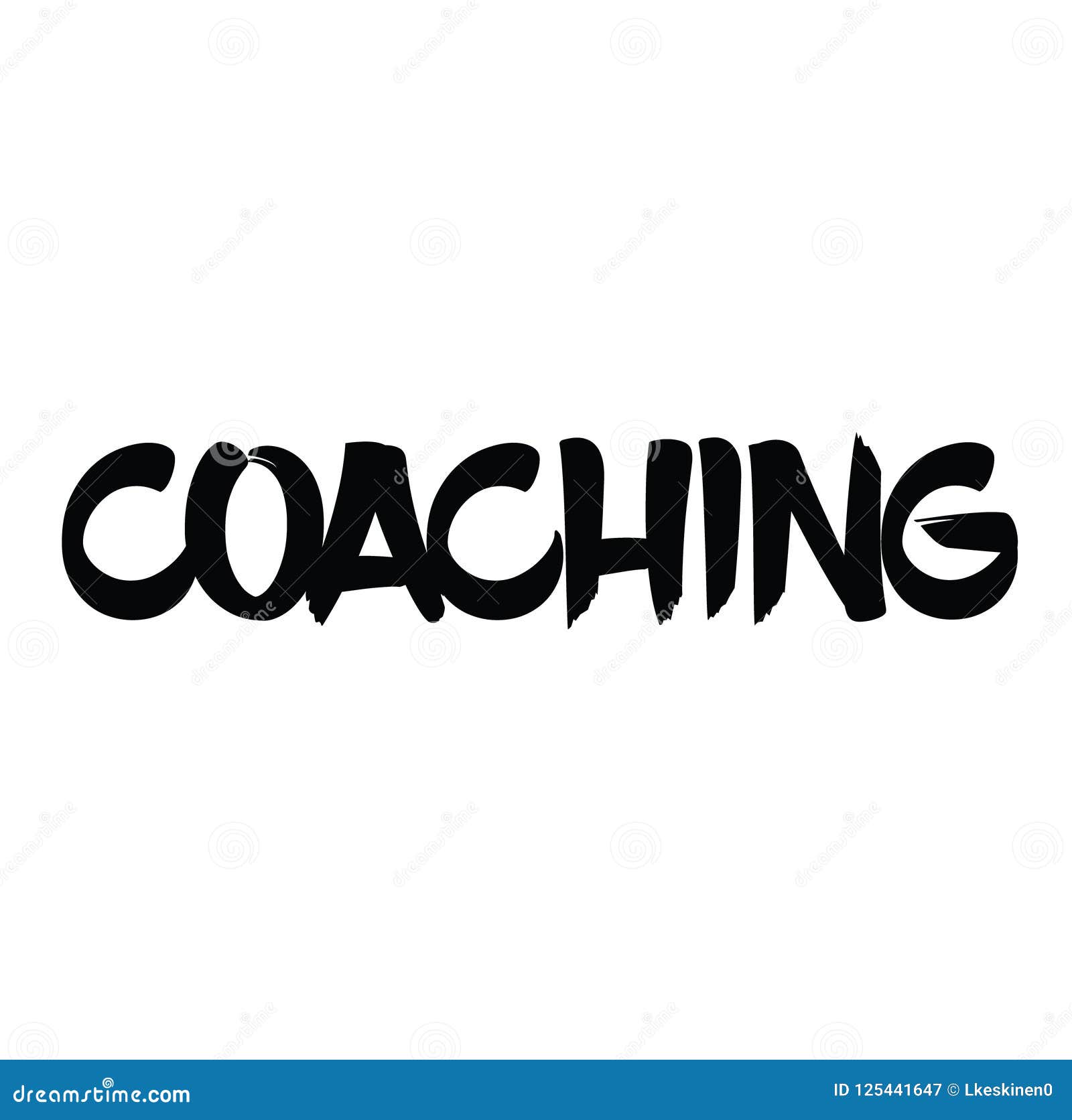 Coaching stamp on white stock vector. Illustration of message - 125441647