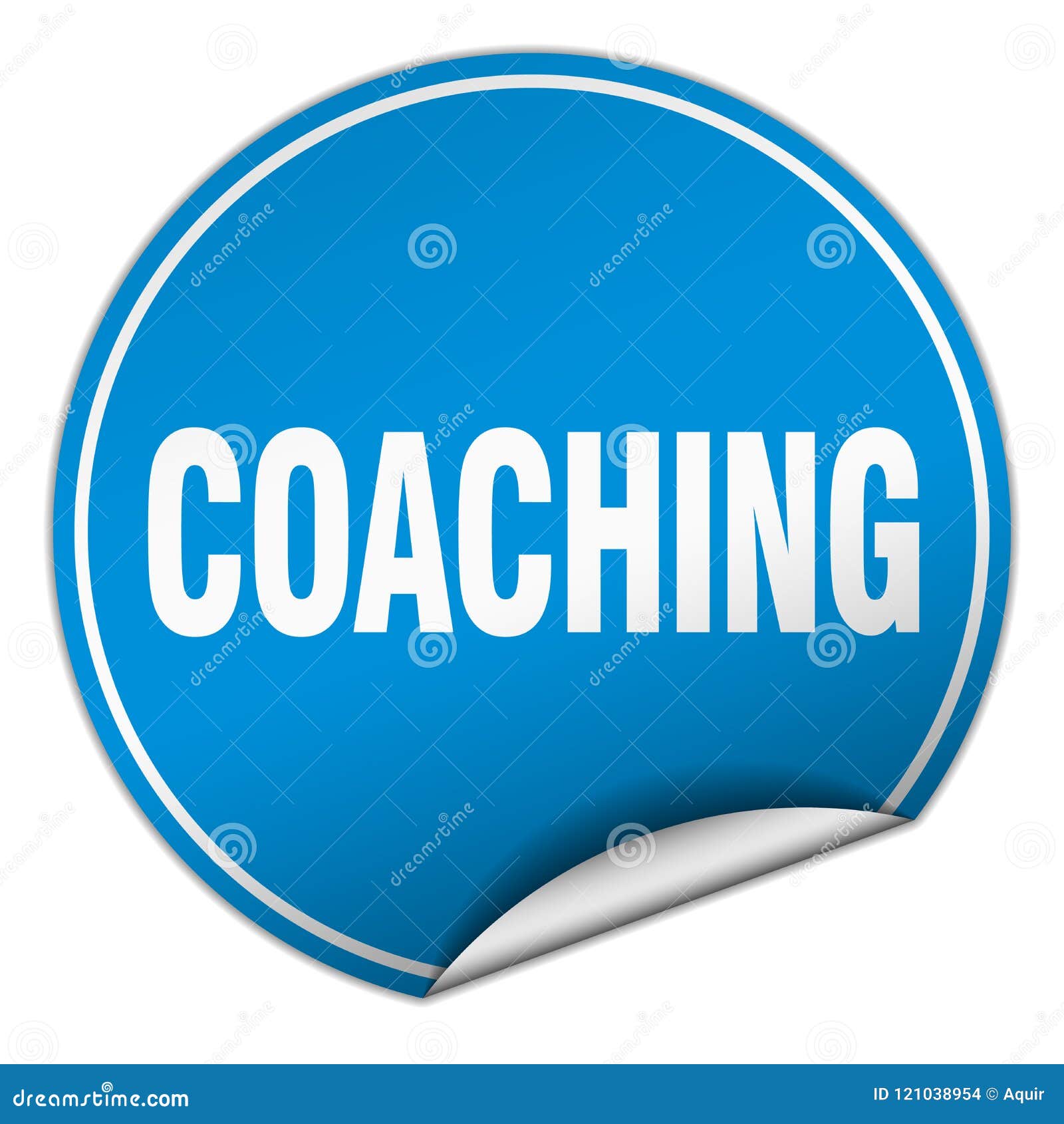 Coaching sticker stock vector. Illustration of threedimensional - 121038954