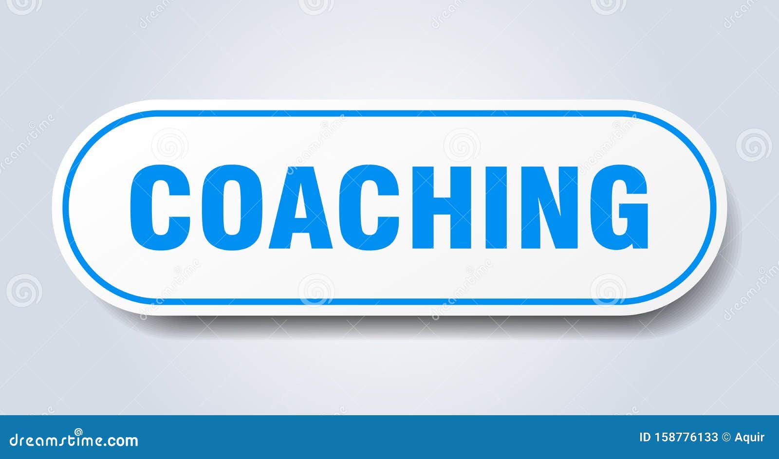 Coaching sticker. stock vector. Illustration of coaching - 158776133