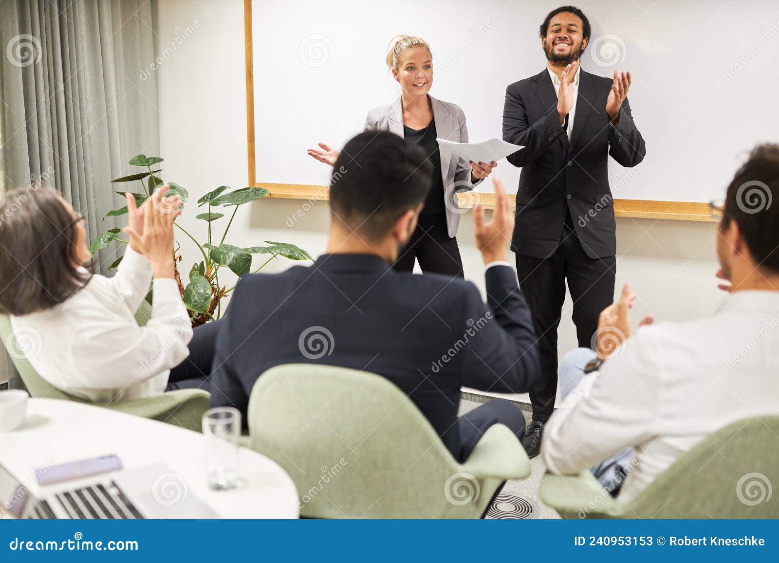 Coaching Team and Seminar Participants are Happy Stock Image - Image of ...