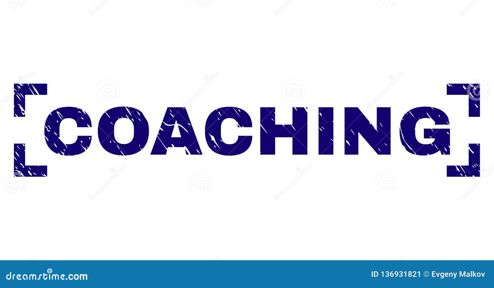 Grunge Textured COACHING Stamp Seal Inside Corners Stock Vector ...