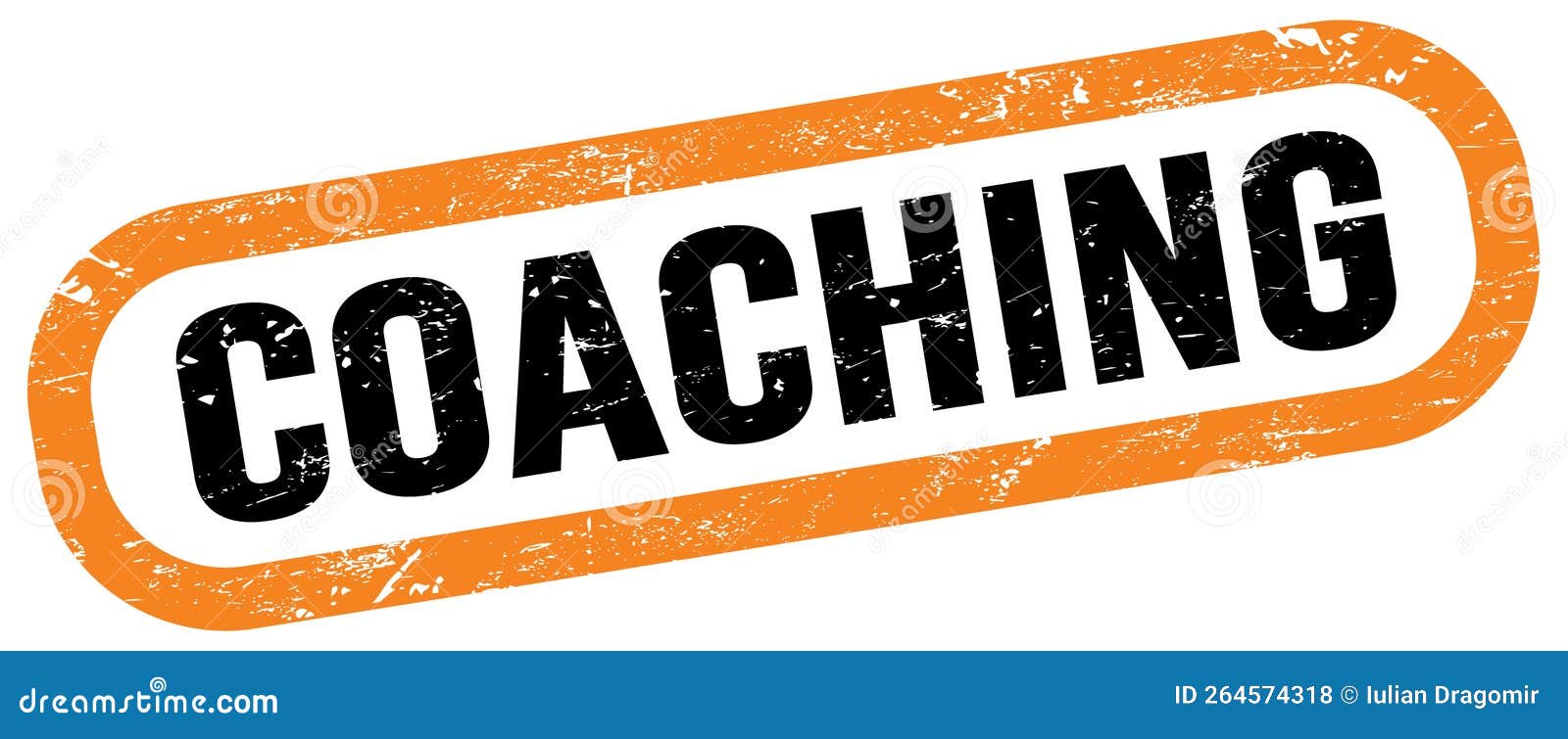 COACHING, Text Written on Orange-black Stamp Sign Stock Illustration ...