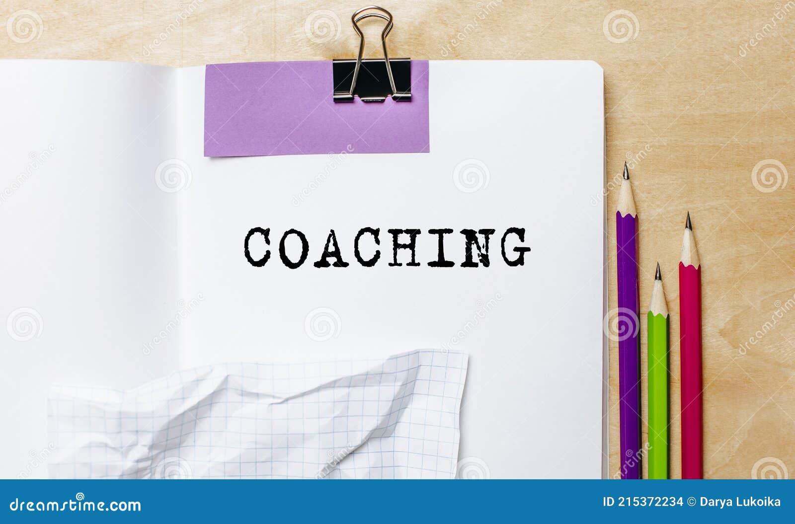 COACHING Text Written on a Paper with Pencils on the Desk in the Office ...