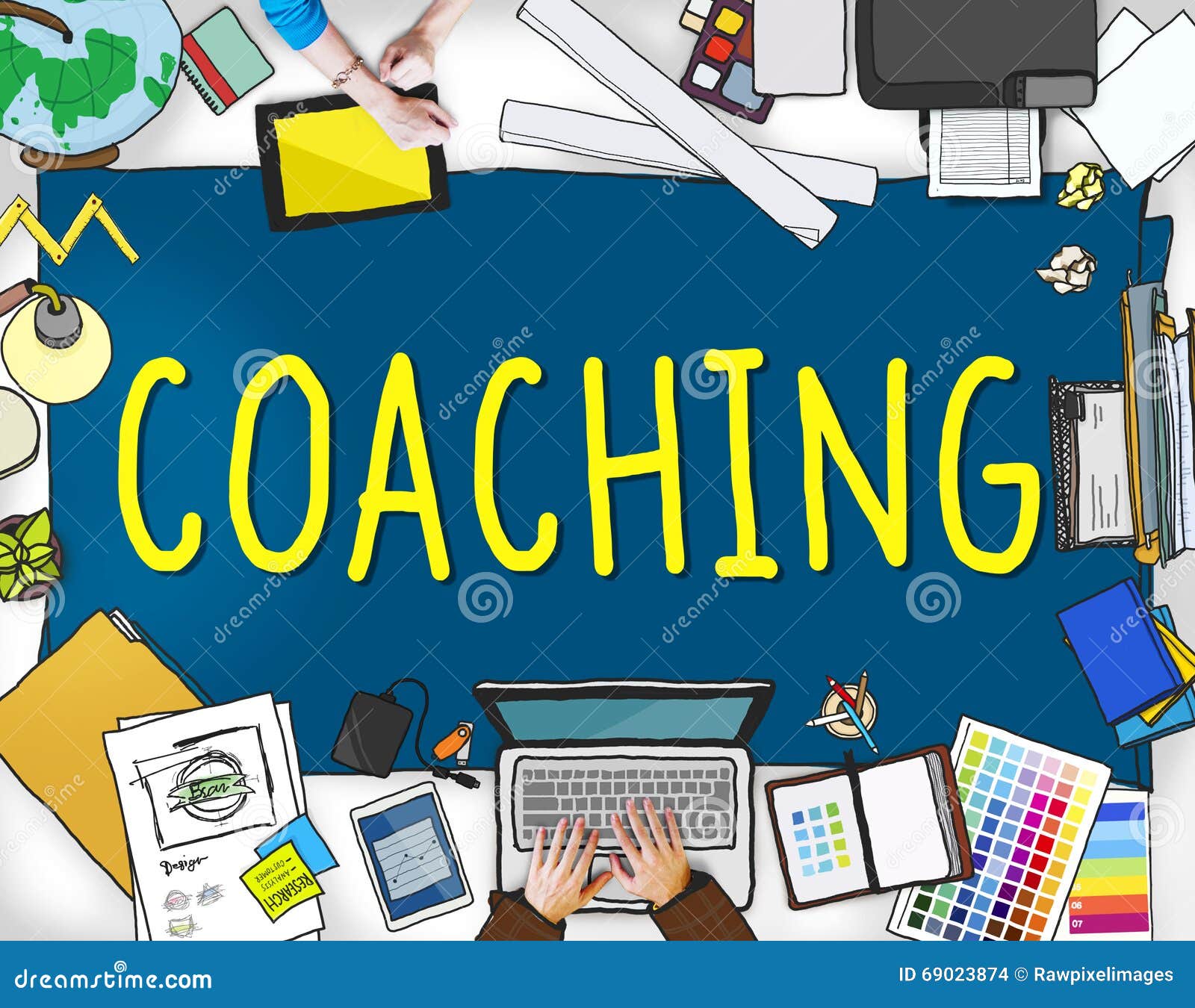 Coaching Training Mentor Teaching Coach Concept Stock Illustration ...