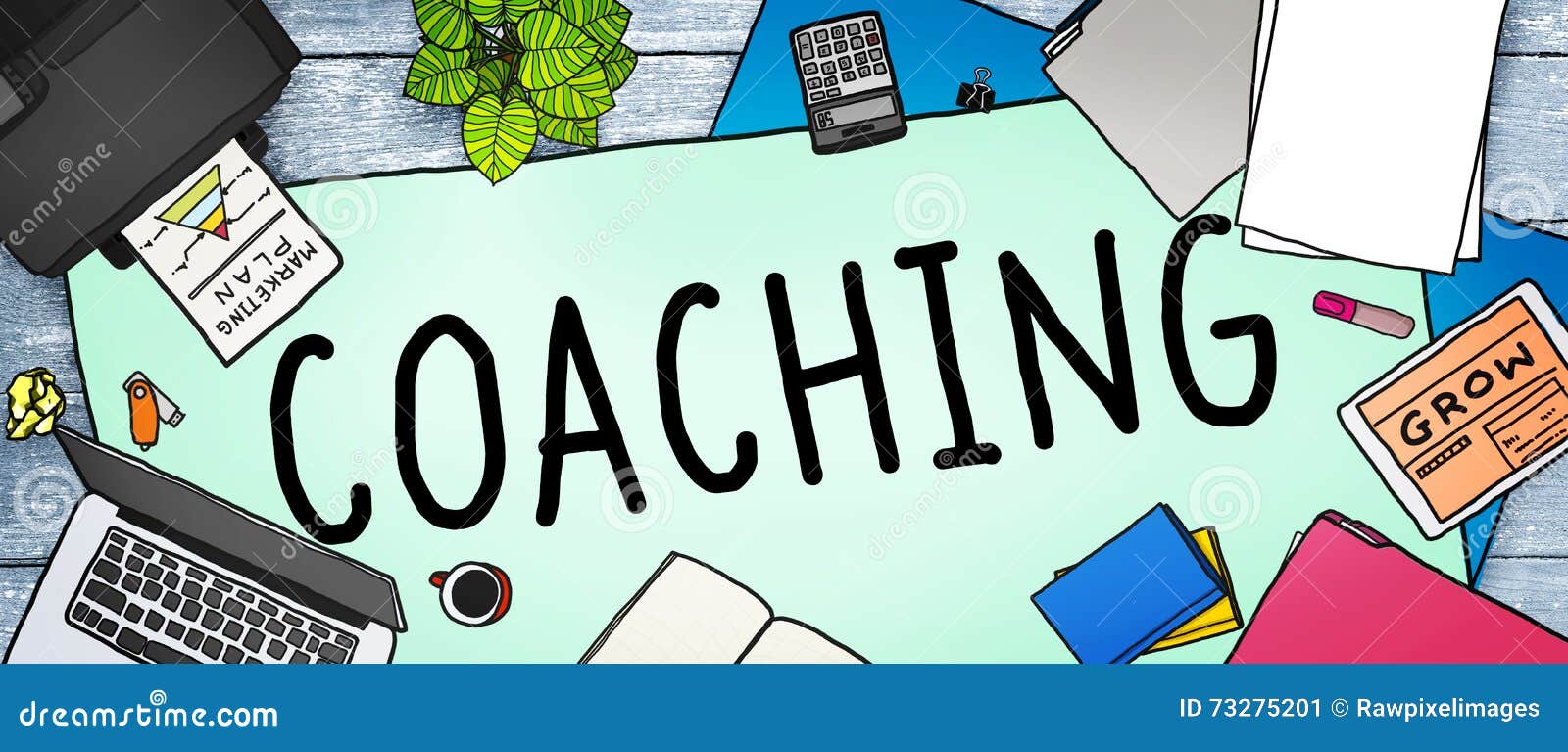 Coaching Training Mentor Teaching Coach Concept Stock Illustration ...