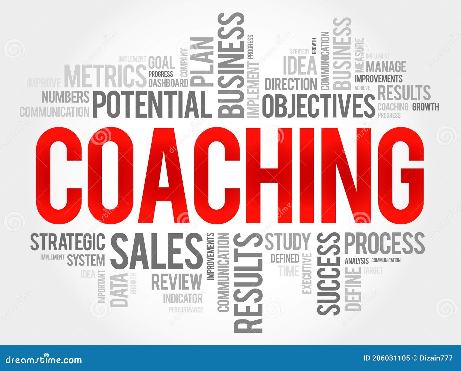 Coaching word cloud stock illustration. Illustration of personal ...
