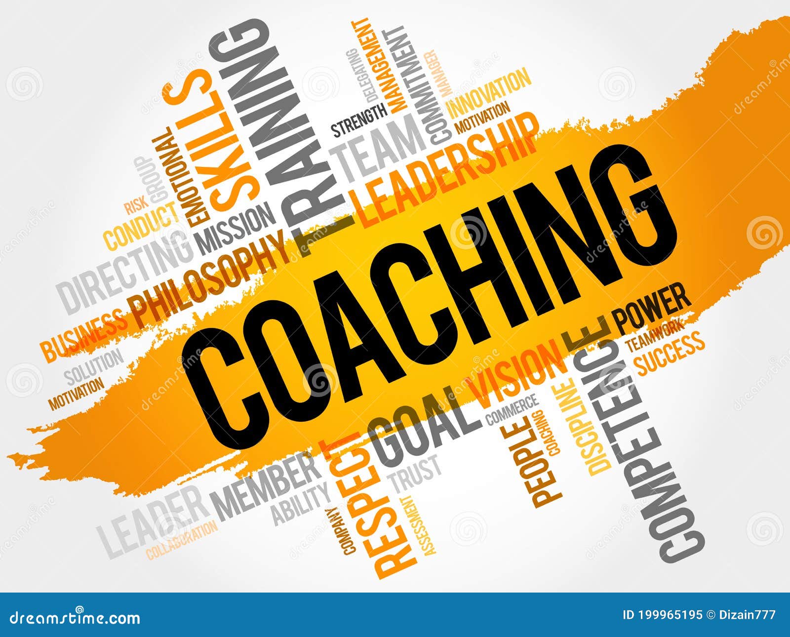 COACHING word cloud stock illustration. Illustration of direction ...