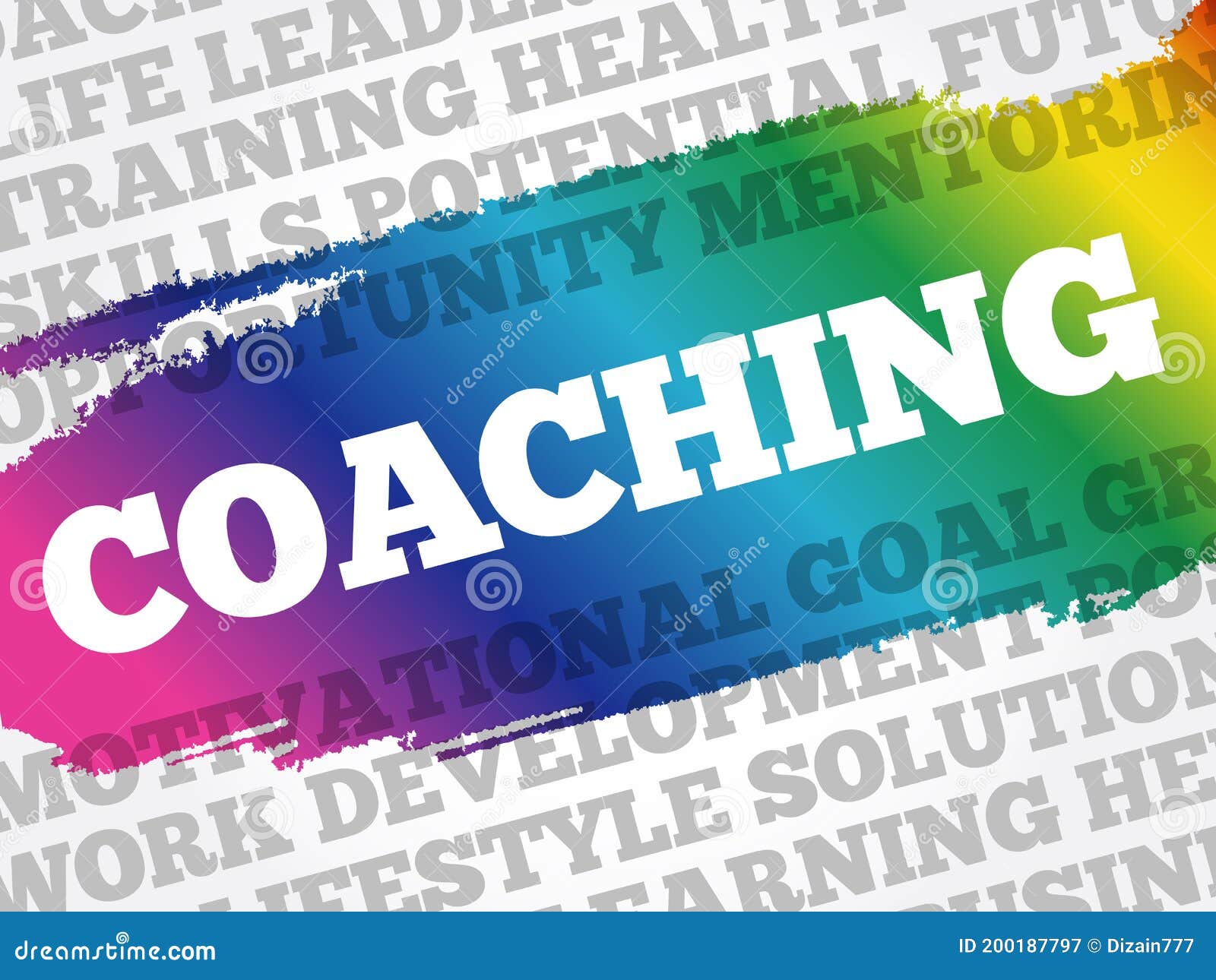 COACHING Word Cloud Collage Stock Illustration - Illustration of ...