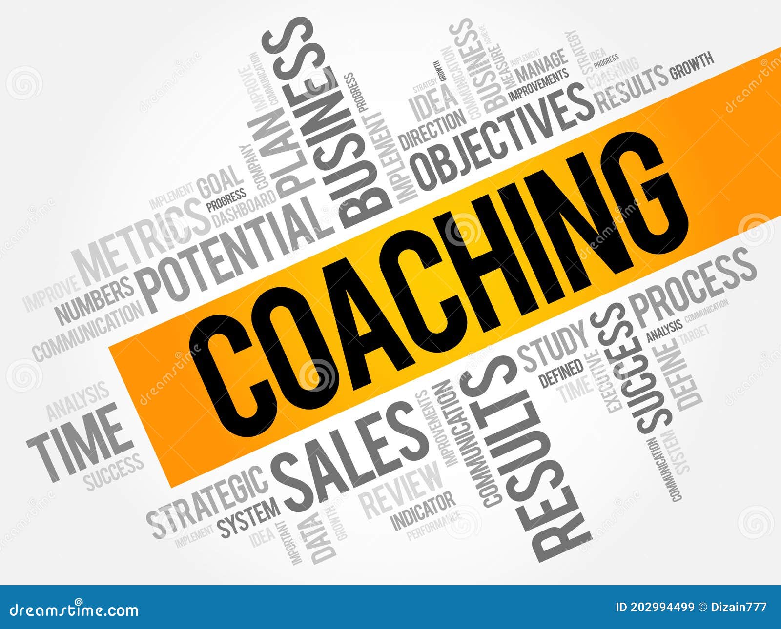 Coaching Word Cloud Collage Stock Illustration - Illustration of ...