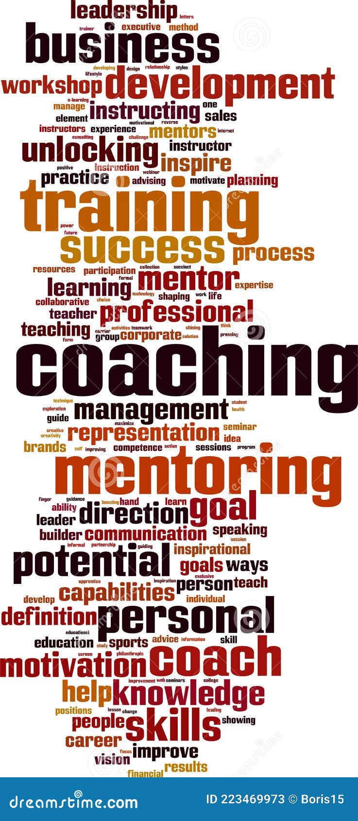 Coaching word cloud stock vector. Illustration of coachee - 223469973