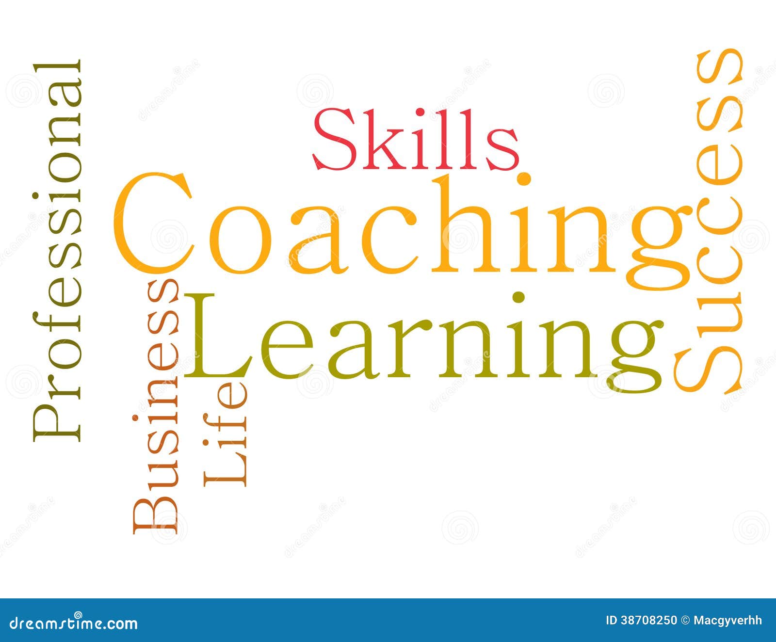 COACHING word cloud stock illustration. Illustration of help - 38708250