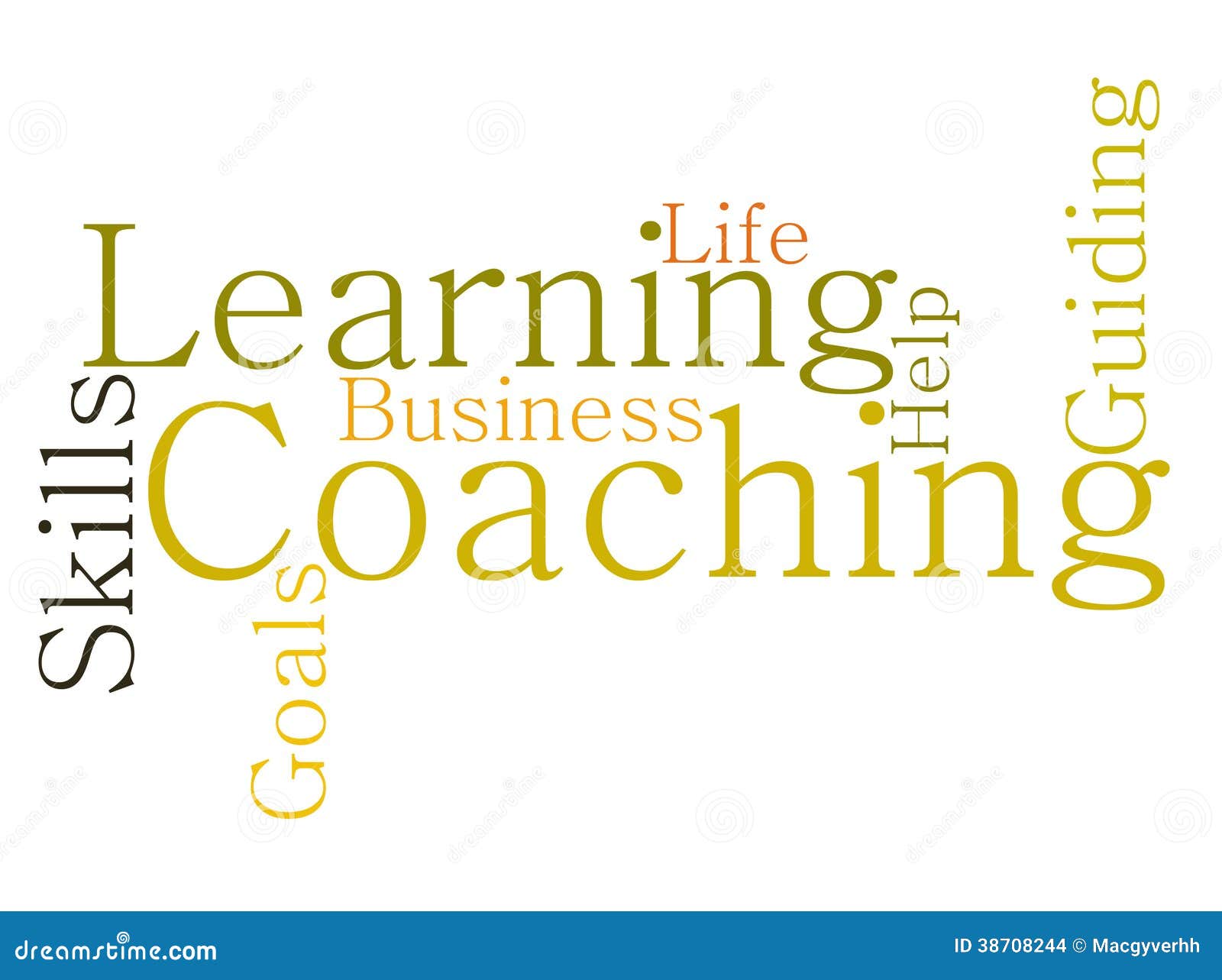 COACHING word cloud stock illustration. Illustration of professional ...