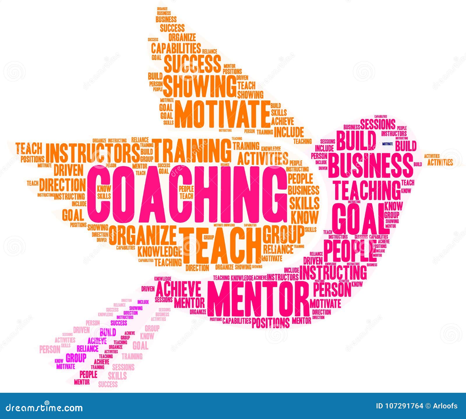 Coaching Word Cloud stock vector. Illustration of motivate - 107291764
