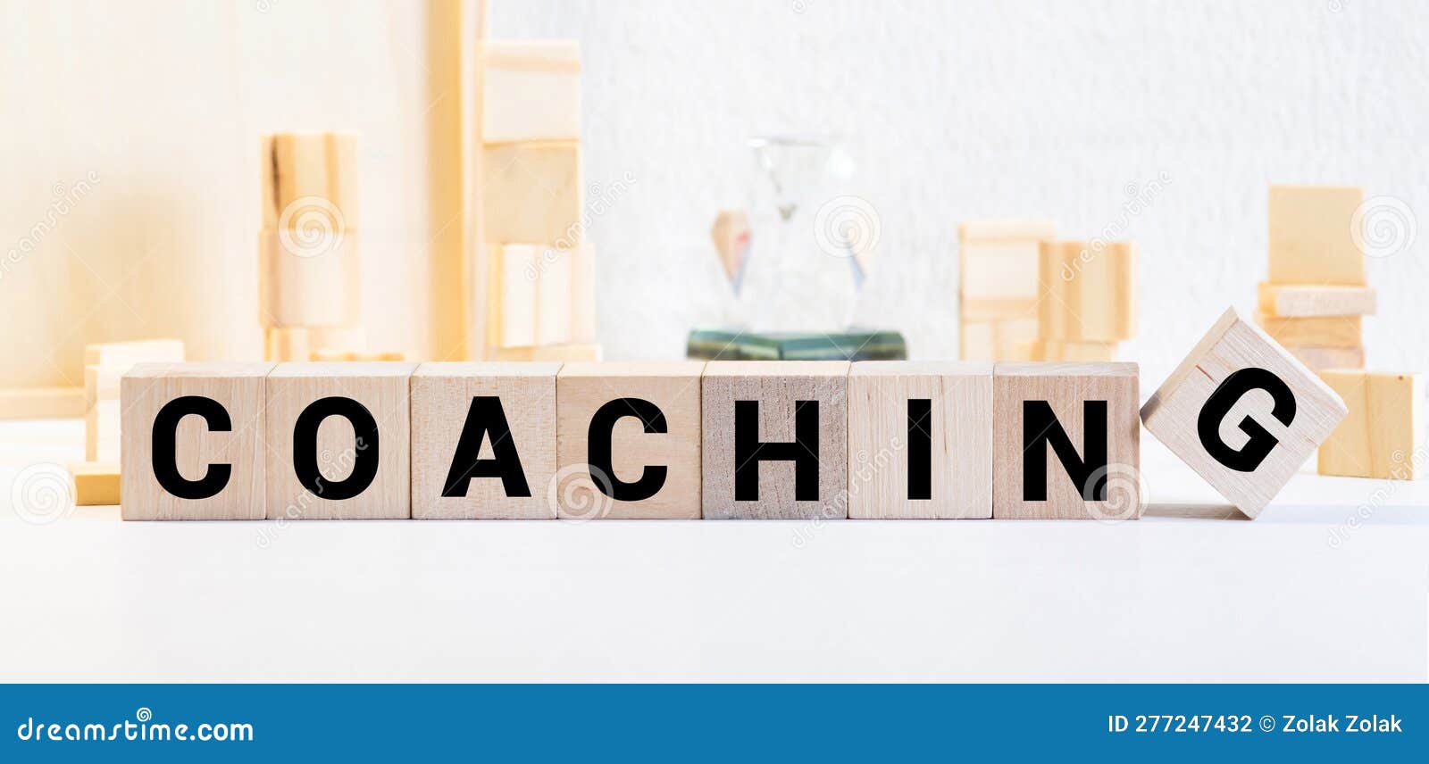 COACHING Word Made with Building Blocks, Concept Stock Photo - Image of ...