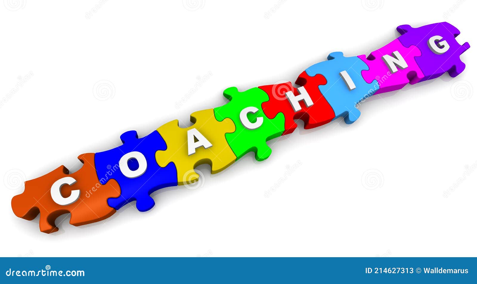 Coaching word on puzzles stock illustration. Illustration of puzzle ...