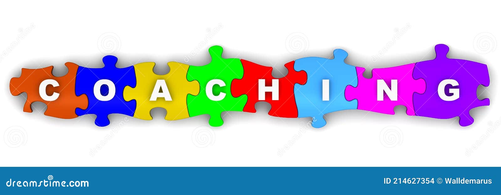 Coaching word on puzzles stock illustration. Illustration of ...