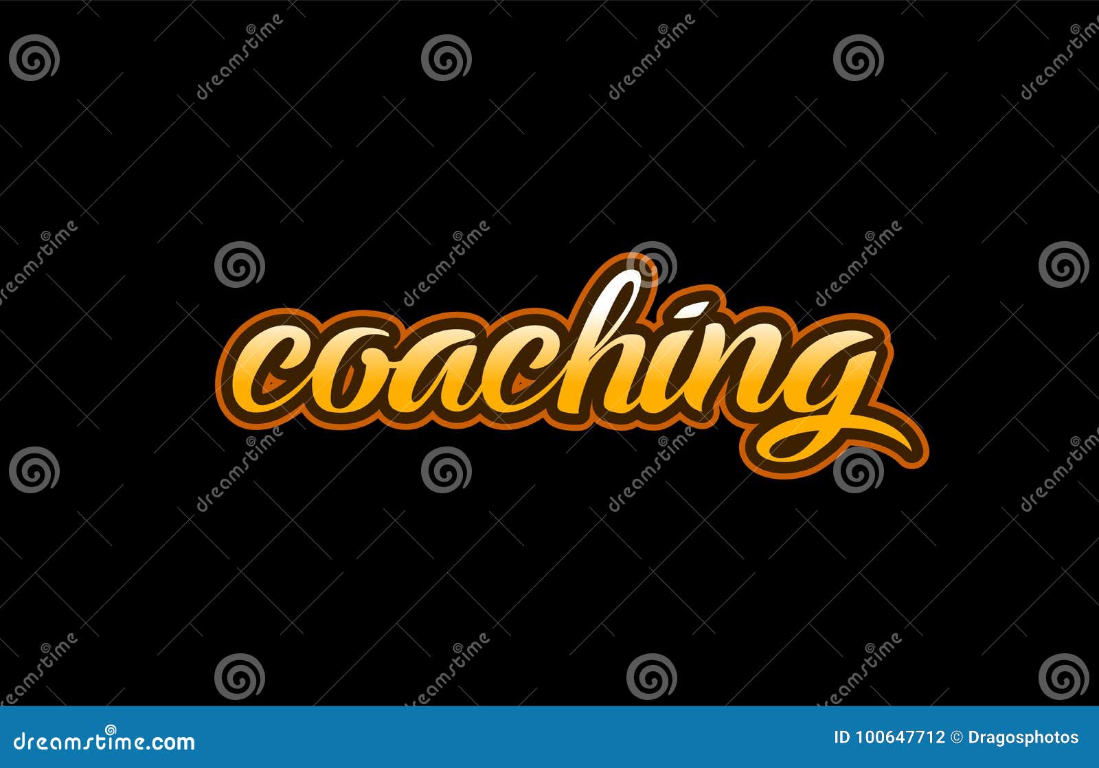 Coaching Word Text Banner Postcard Logo Icon Design Creative Con Stock ...