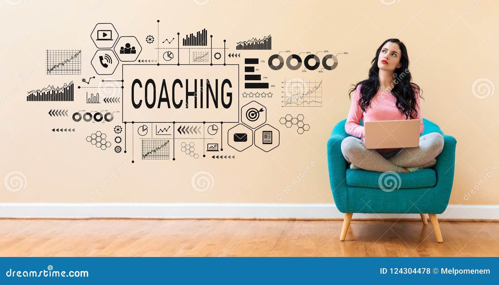 Coaching with Woman Using a Laptop Stock Photo - Image of coaching ...