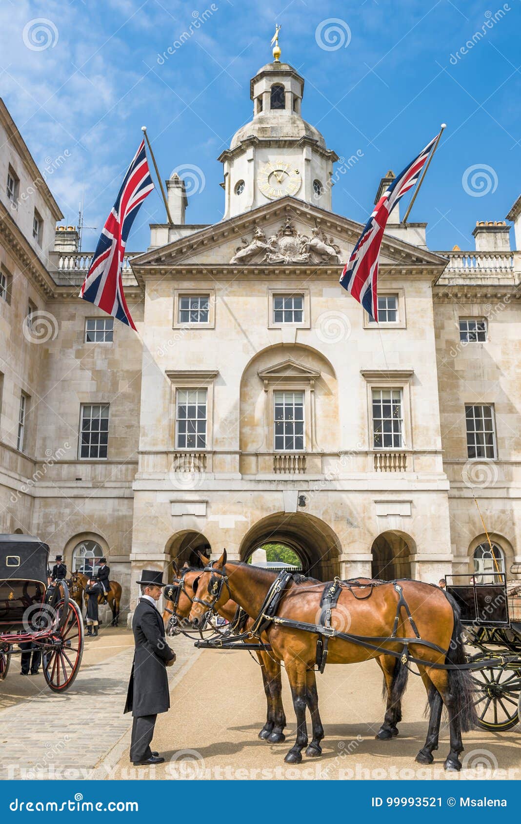Coachman in Whitehall yard editorial photo. Image of tourism - 99993521